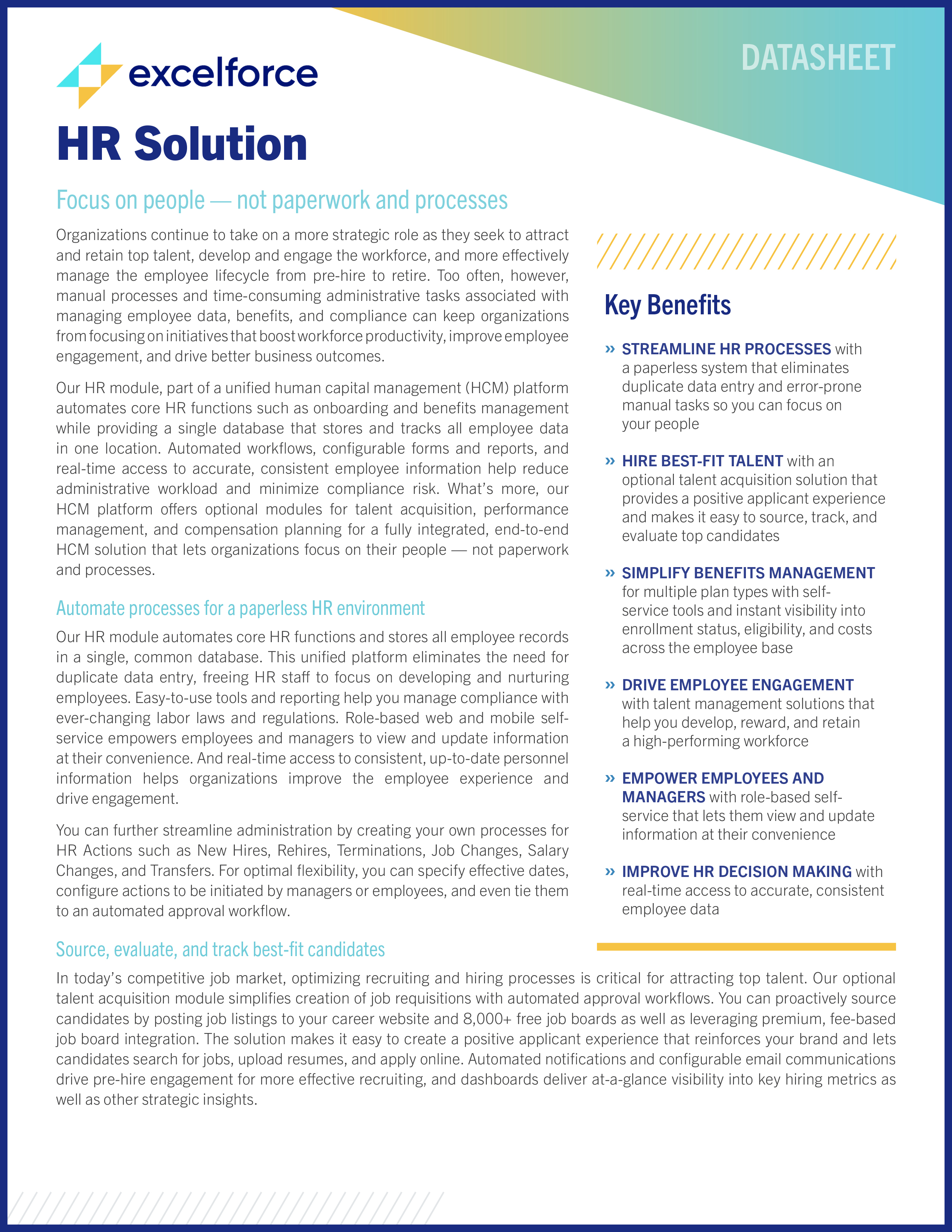 HR Solution Guide | Excelforce